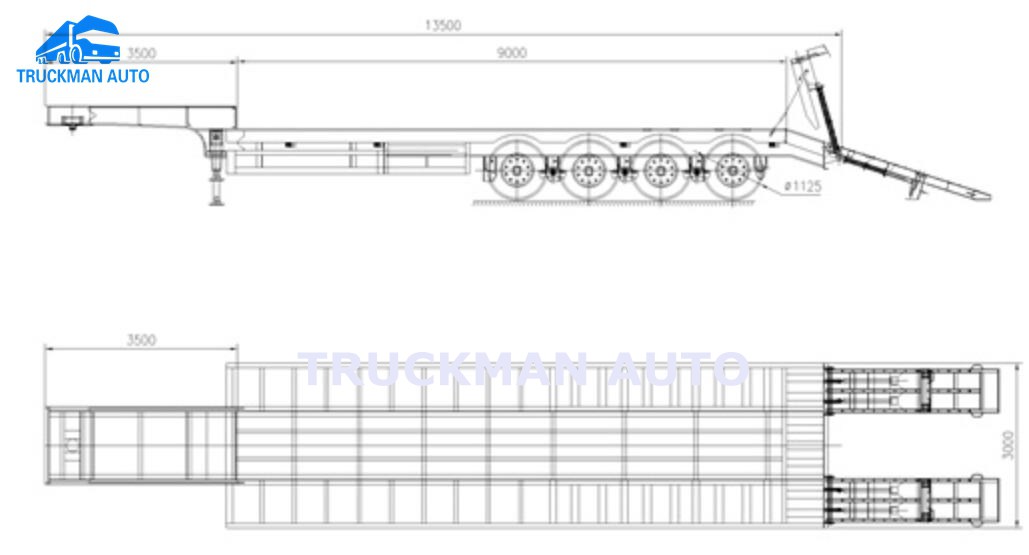 4 Axle Low Bed Semi Trailer Shipping To Guinea
