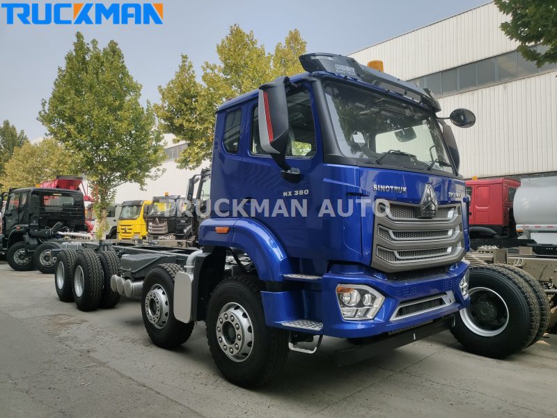 12 Wheels SINOTRUK HOWO NX 380HP Cargo Truck Chassis For Guyana