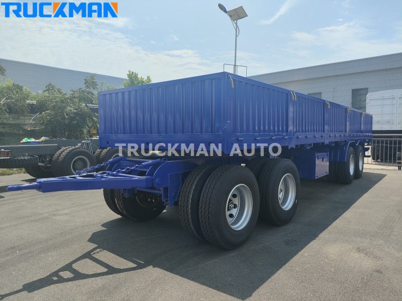 Brand New 4 Axles 80 Tons Drawbar Fence Cargo Trailer For Ethiopia