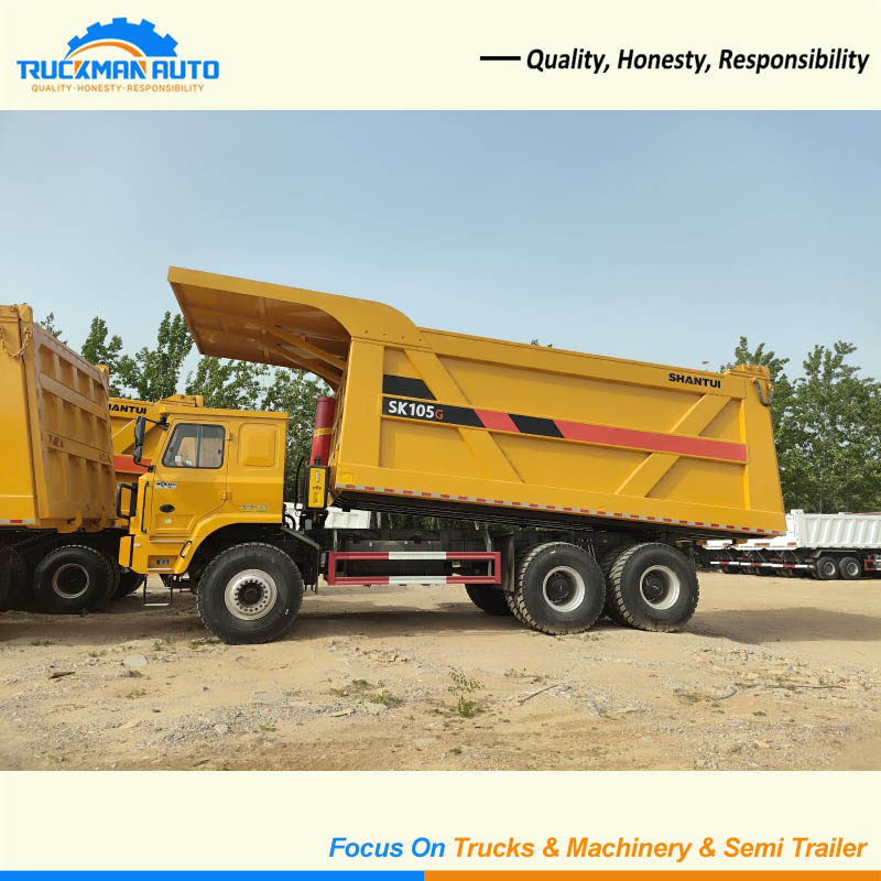 110 Tons Tipper Truck SHANTUI SK105 10 Wheels Mining Truck For Mining